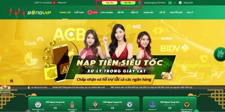Hướng Dẫn Nạp Rút Tiền Chi Tiết Từng Bước Tại Bongvip